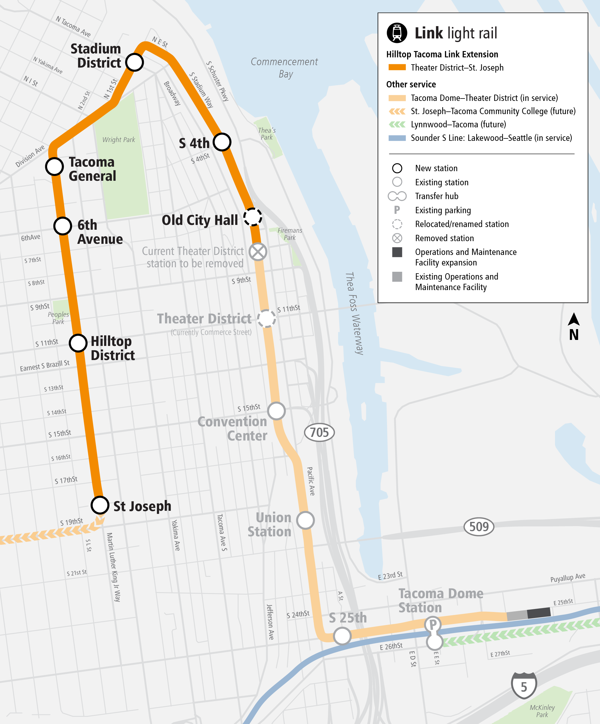 Hilltop T Line Extension | Project map and summary | Sound Transit
