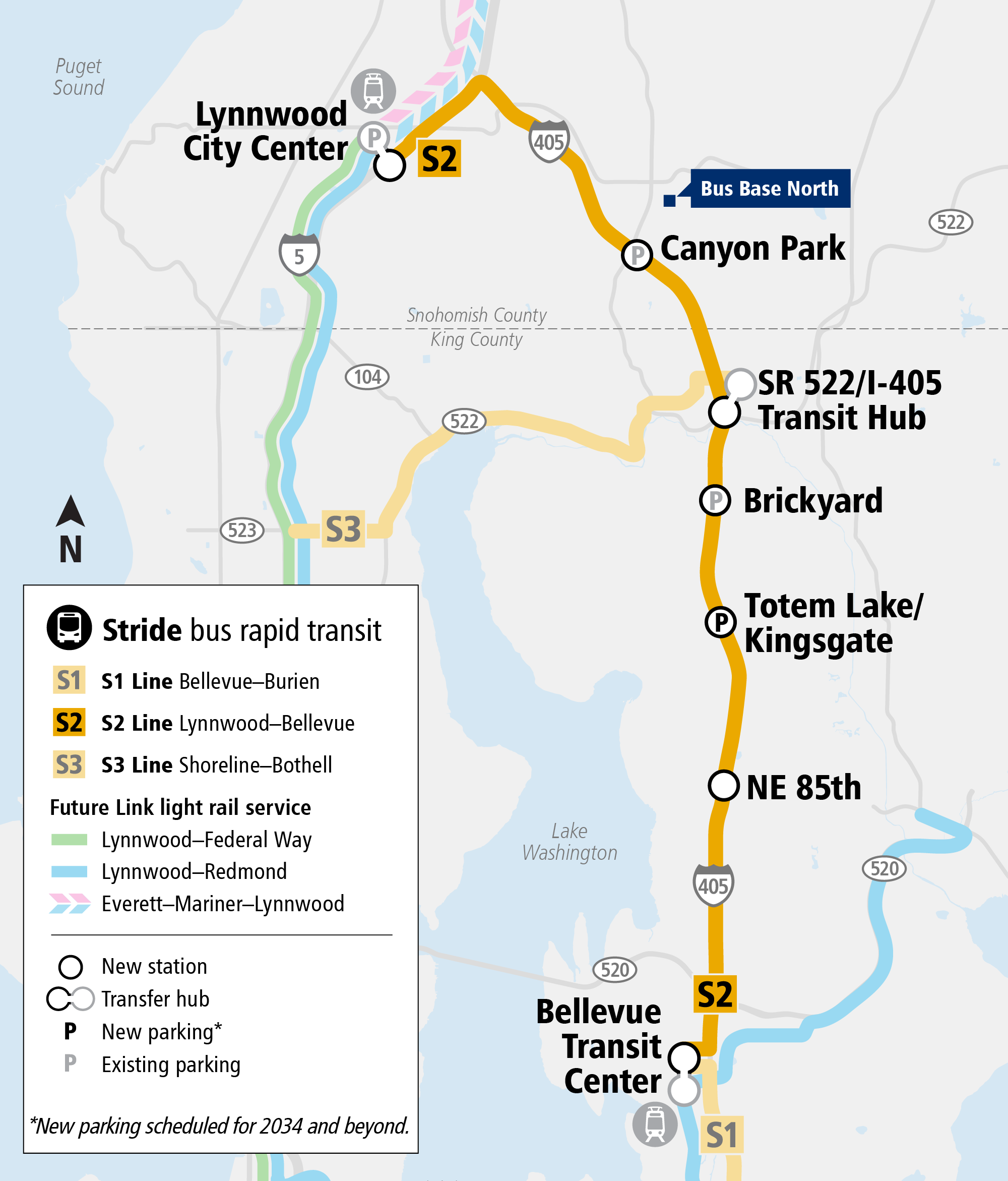 Stride S2 Line | Project map and summary | Sound Transit