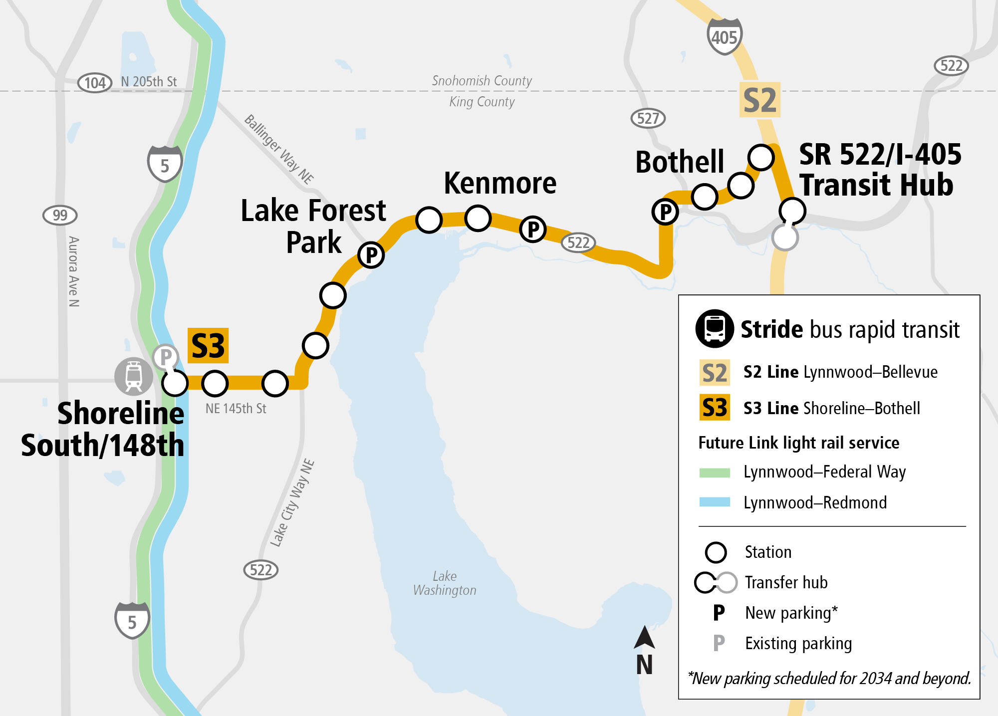 Stride S3 Line | Project map and summary | Sound Transit
