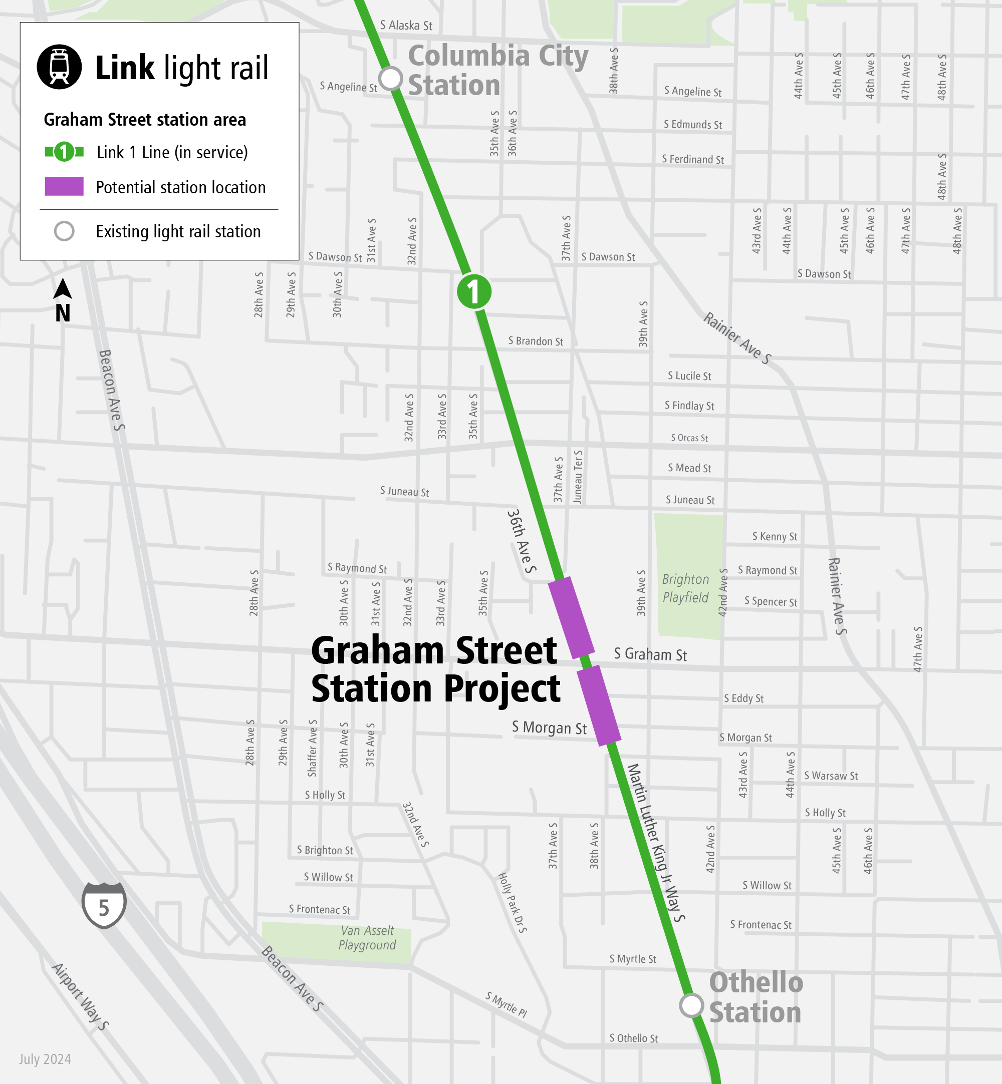 Graham Street Station | Project map and summary | Sound Transit