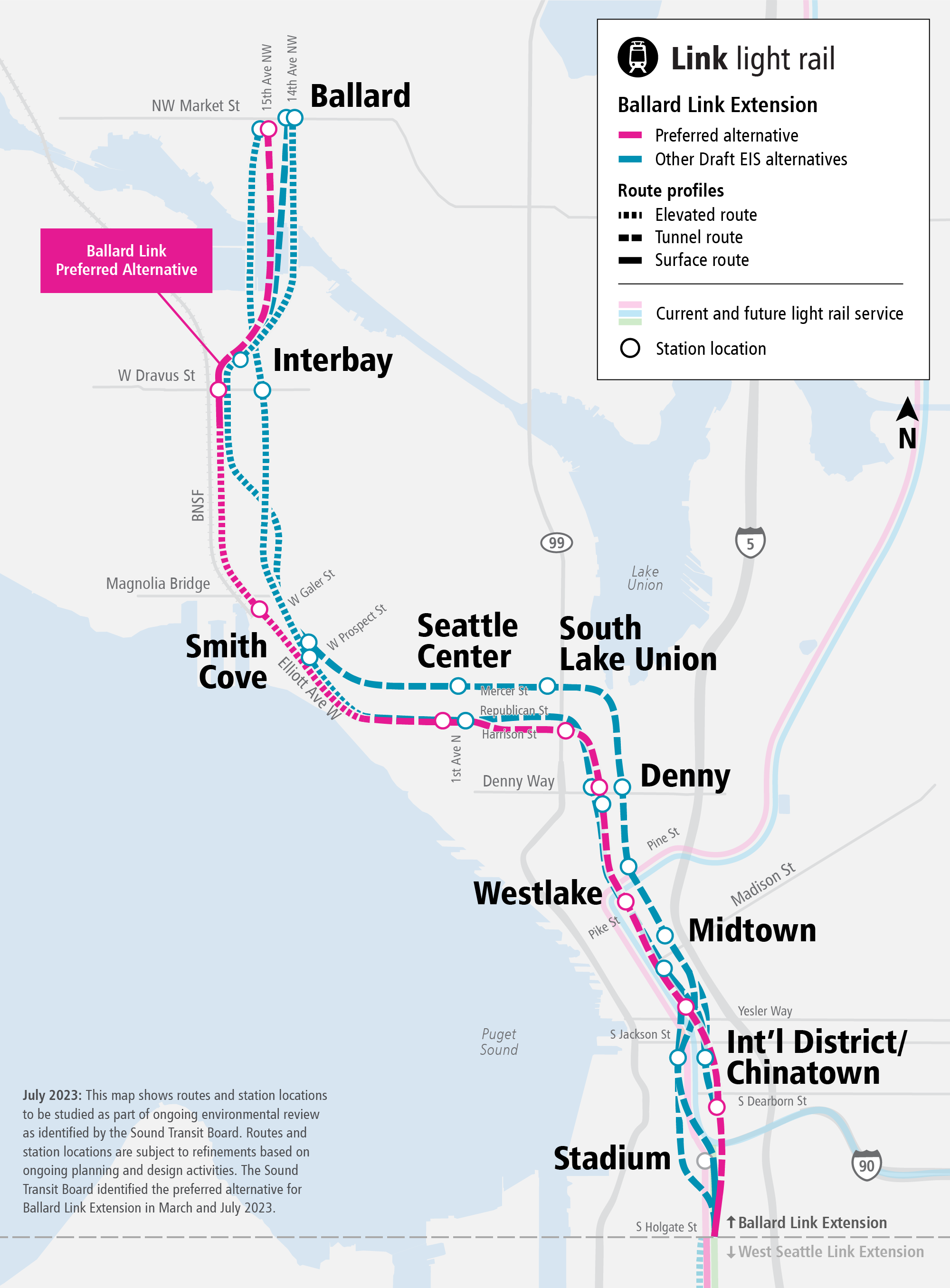 Ballard Link Extension | Project map and summary | Sound Transit