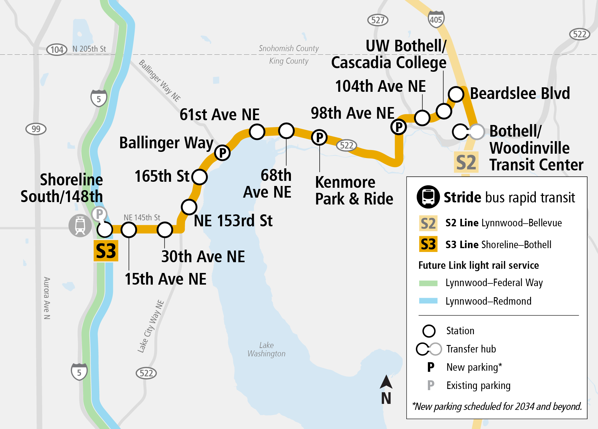 Stride S3 Line | Project map and summary | Sound Transit