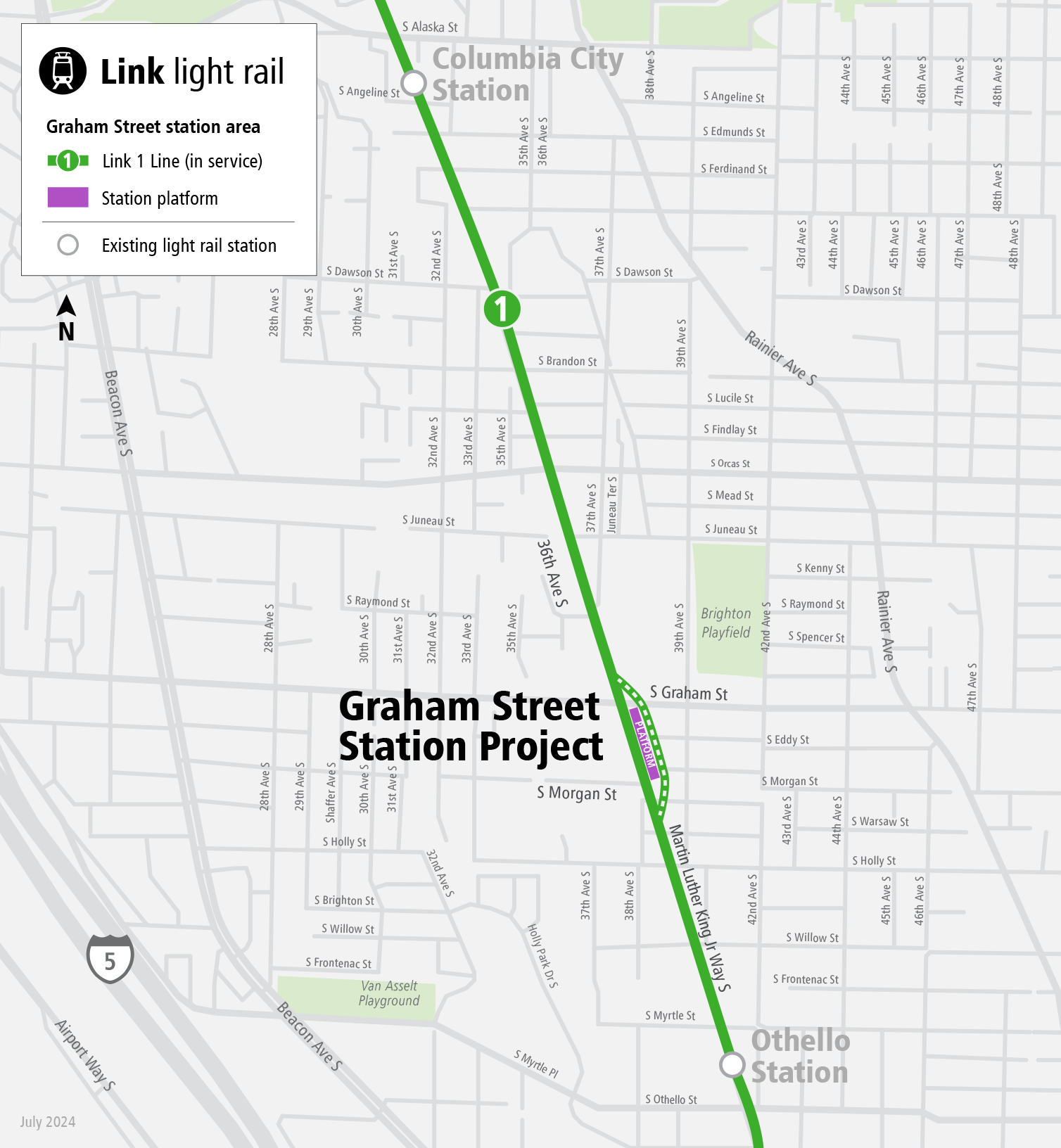 Graham Street Station | Project map and summary | Sound Transit