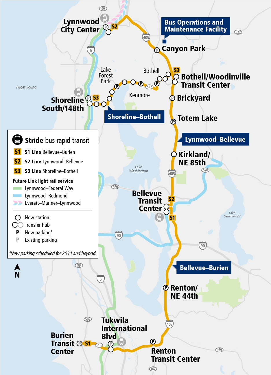 Stride S2 Line | Project map and summary | Sound Transit