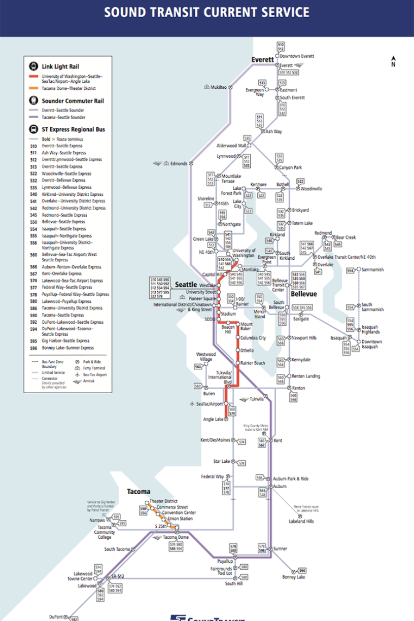 Seattle Sound Transit Map Seattle Sound Transit Map