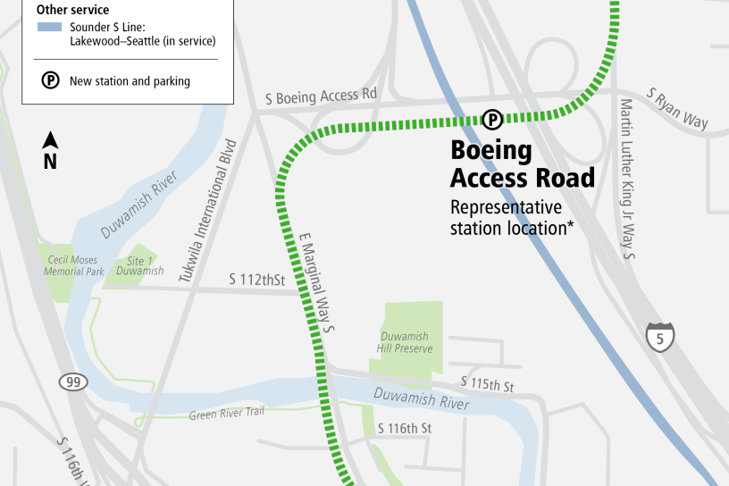 Boeing Access Road Station | Project map and summary | Sound Transit